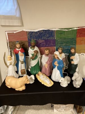 General Foam Plastics Nativity Scene Set 12 Piece Christmas Holiday | eBay