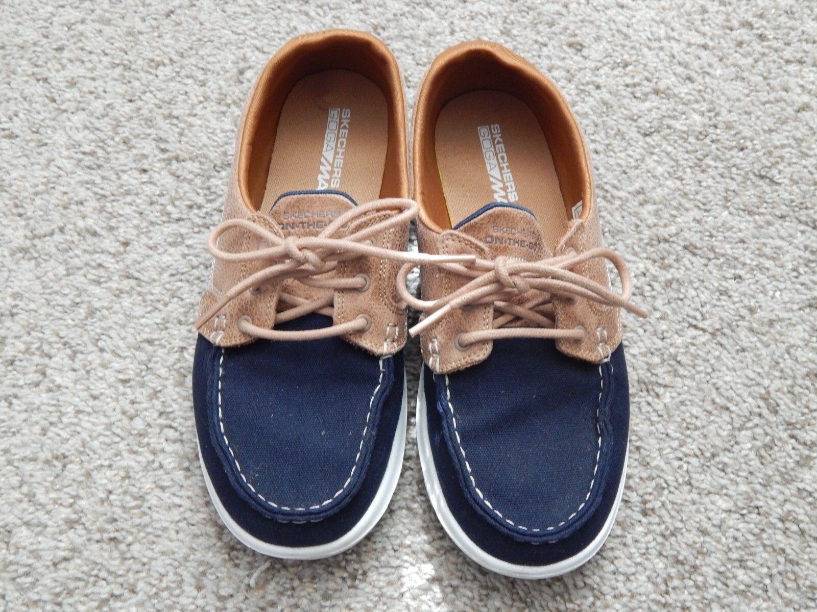 SKECHERS ON THE GO FLEX EMBARK CLASSIC NAUTICAL STYLE WOMEN'S BOAT SHOE ...