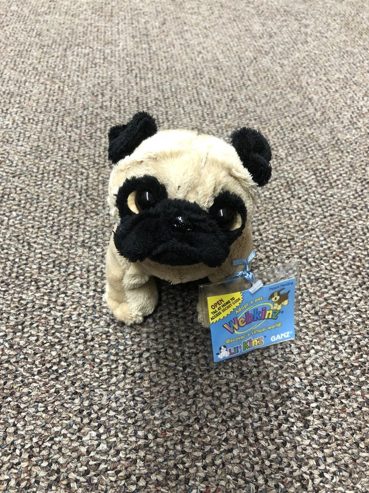 Webkinz Lil'Kinz pug dog brand new sealed/ Unused Code Tag.~ SMOKE FREE ...