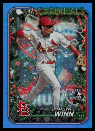 Masyn Winn 2024 Topps Holiday Blue Metallic #H94 RC St. Louis Cardinals ...