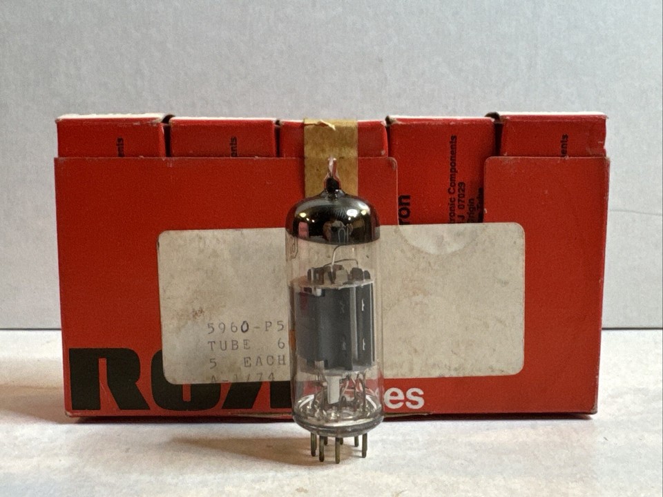 Sleeve Of 5: Date Matched RCA 6GN8/6EB8 Triode Pentode Audio Vacuum ...