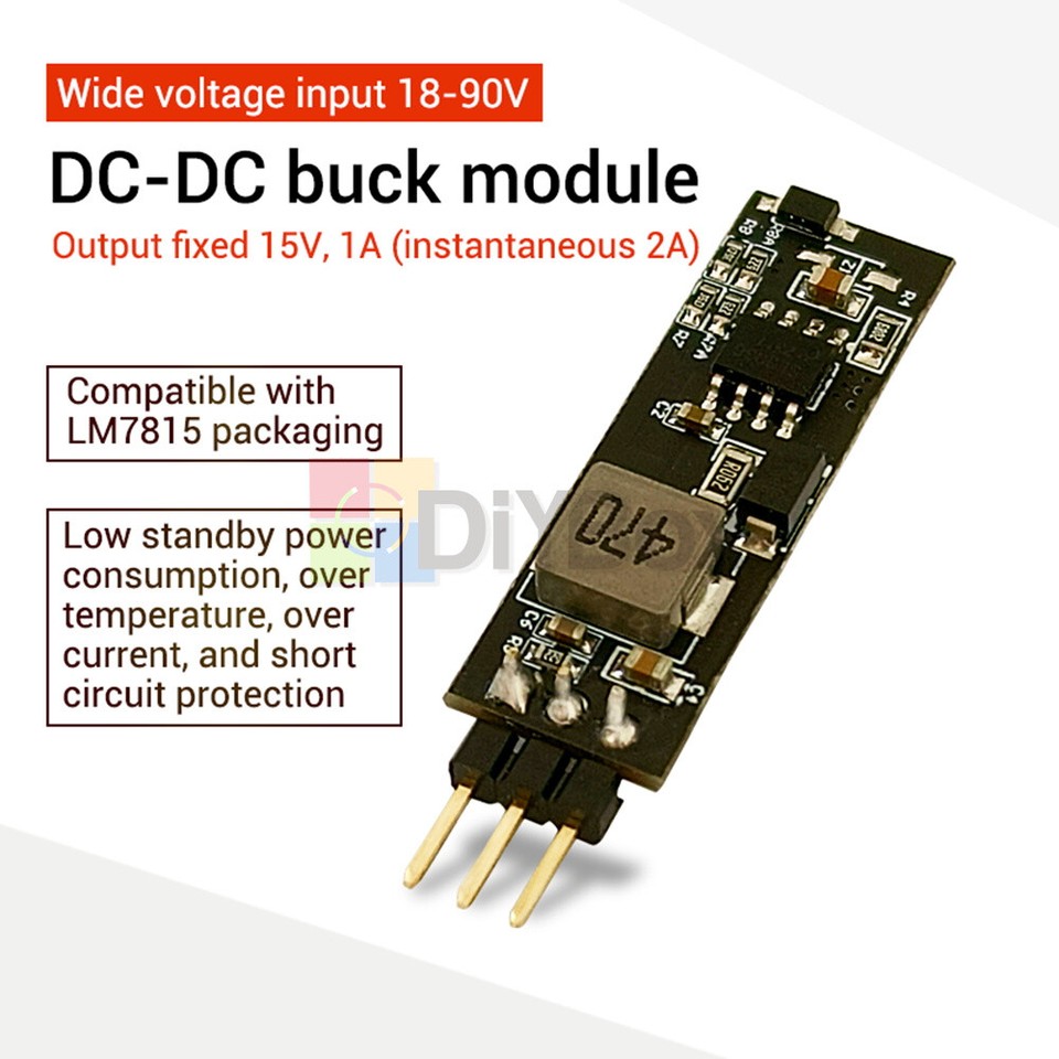 DC18-90V to DC15V/1A Step-Down Buck Convertor Power Regulator Module DC ...