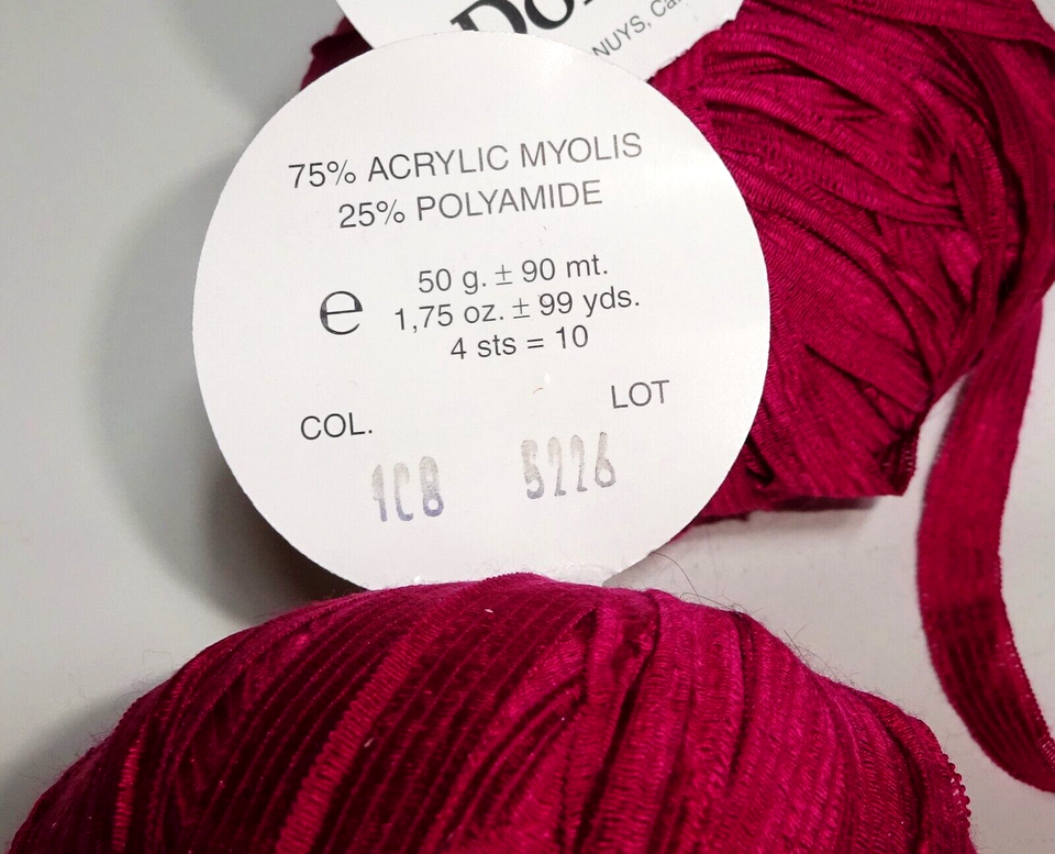 Lot of TWO Trendsetters DOLCINO 50 grams Ribbon Yarn # 108 or 1C8 ...