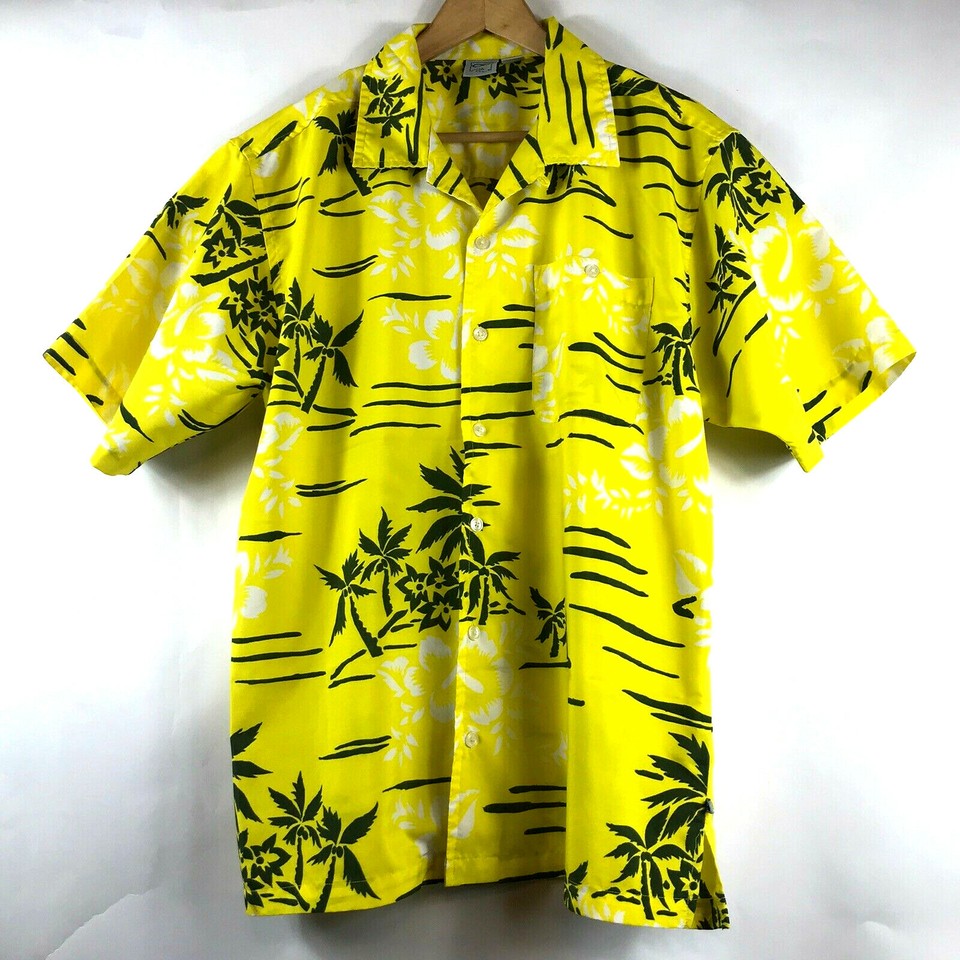VINTAGE OP Ocean Pacific Shirt Mens Medium Button Front Surf All Over ...