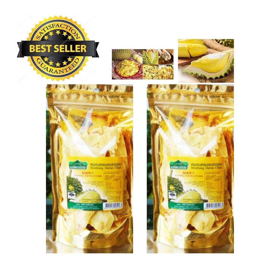 Durian Chips Big Size Dried Fried Snack Thai King Fruit Freeze Fresh ...