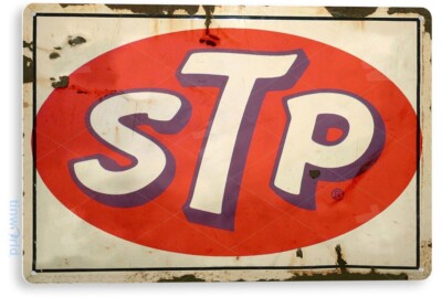 TIN SIGN STP Motor Oil Sign Rustic Oil Gas Station Tin Metal Sign ...