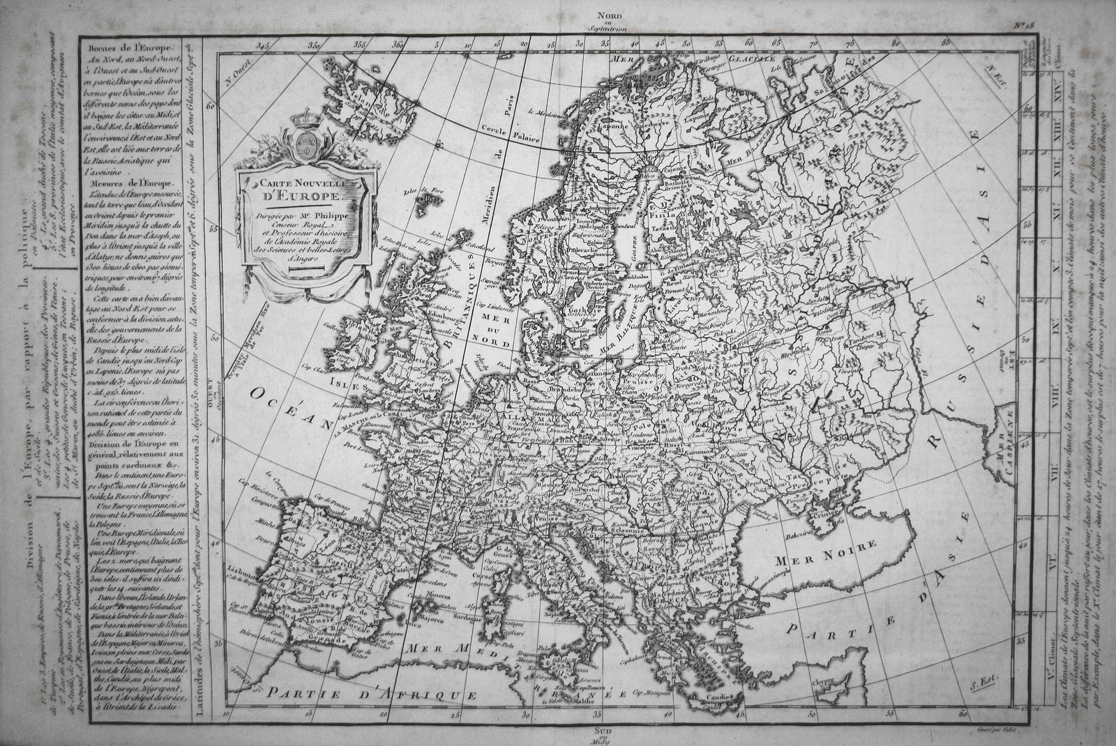 Europa Europe Continent Kontinent Philippe Pretot Karte map Kupferstich ...