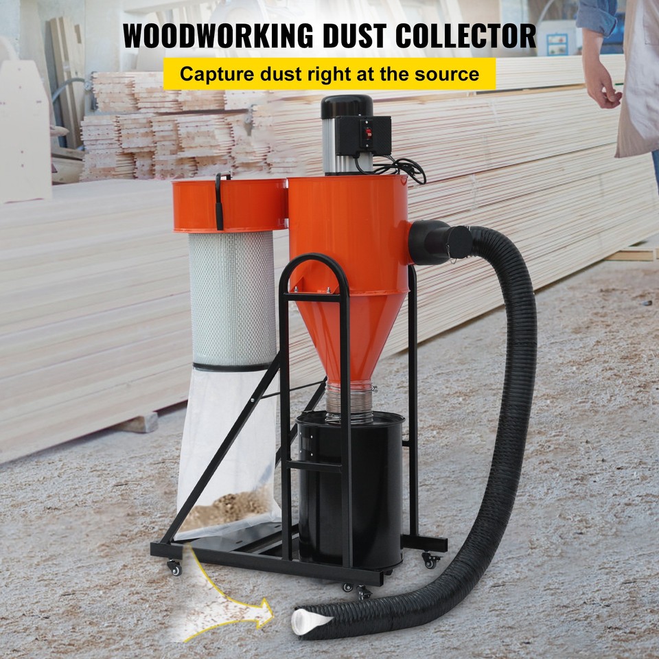 Vortex Dust Collector Woodworking Dust Collection 2HP 120V 1167 CFM ...