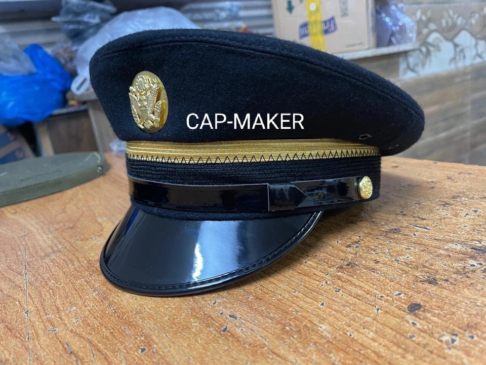 U.S. Army Fur Felt Enlisted Dress Blue Service Cap, Black, | eBay