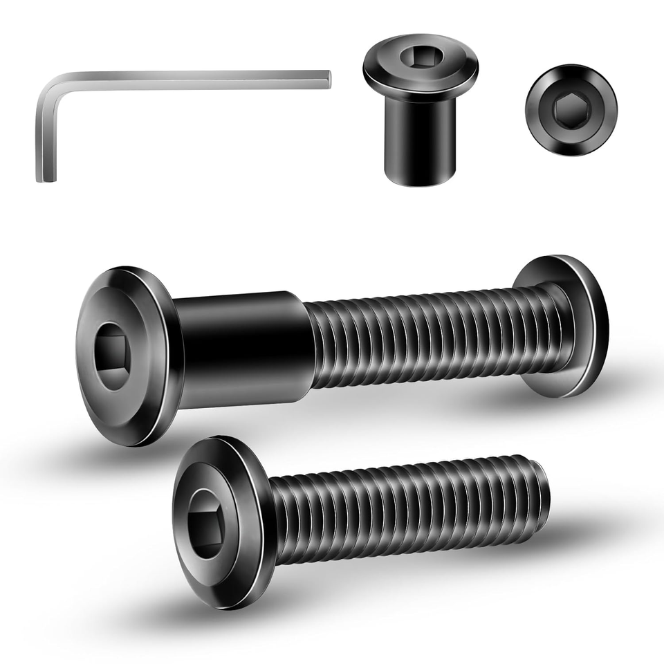 1/4-20 X 1 Inch 20Pcs Flat Head Hex Socket Cap Screws Bolts Barrel Nuts ...