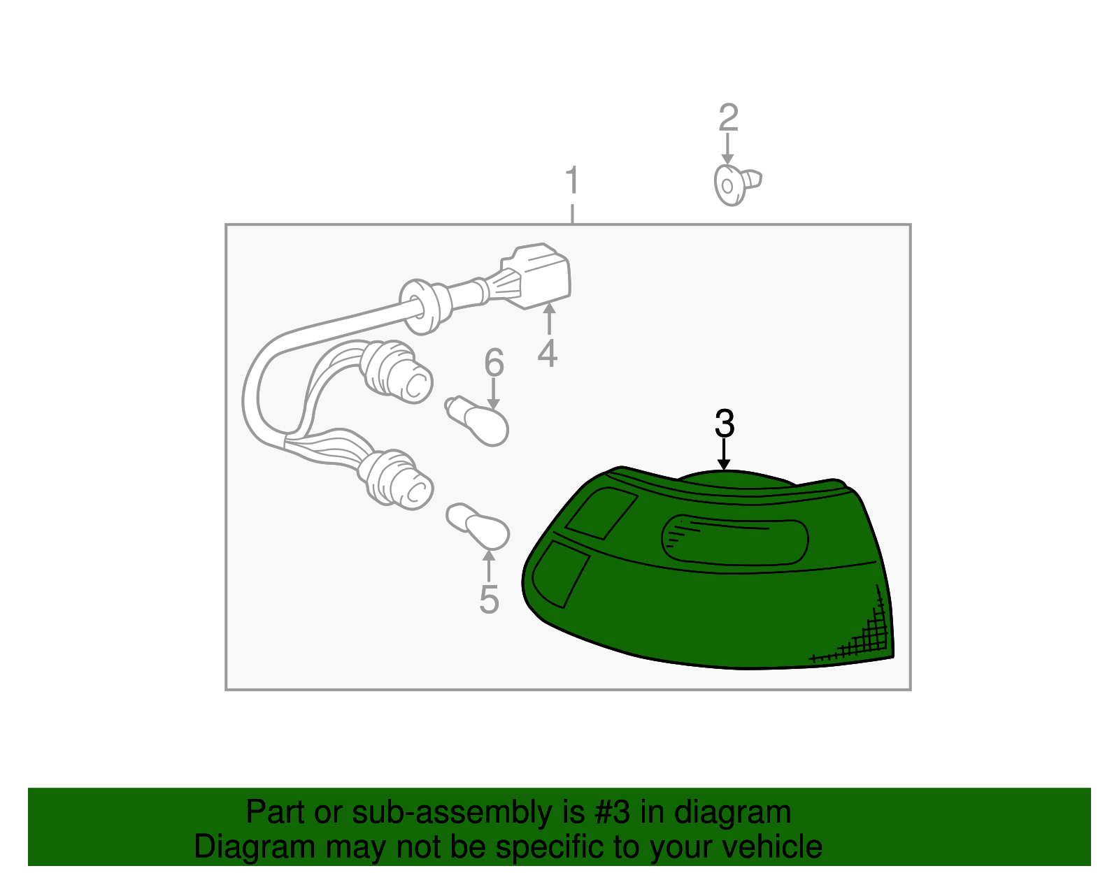 Rear Combo Lamp Assembly R/Side Outer Toyota Sienna Genuine Part OEM ...