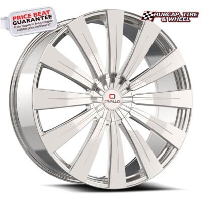 Cavallo CLV-49 NANO CHROME - 22X9.5 - 5x115 BP, 15MM Offset (1 Wheel ...