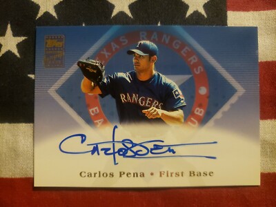 2001/2002 Topps Carlos Pena Peña Texas Rangers autograph auto signed | eBay