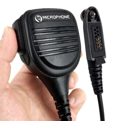 PTT Speaker Mic for Motorola GP328plus GP344 GP388 Walkie Talkie ...