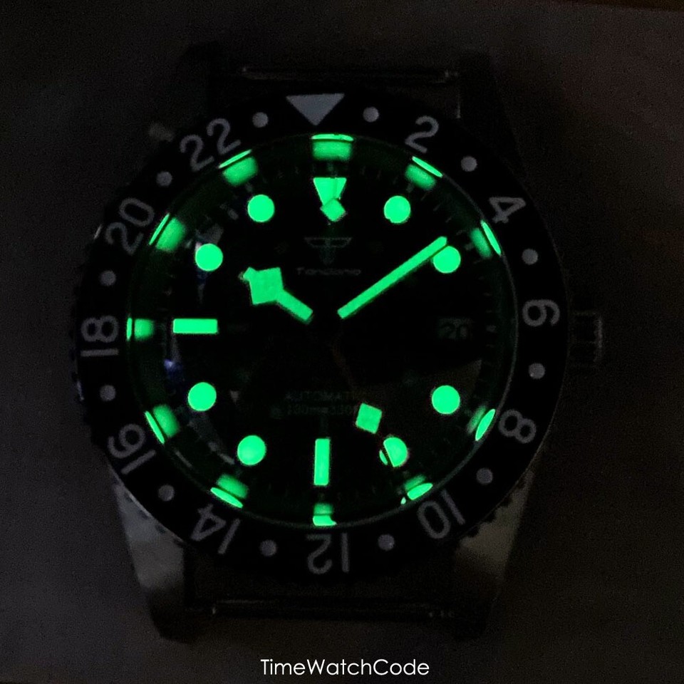 Diving 20BAR Waterproof NH34 Watch for Men GMT White Dial Domed ...