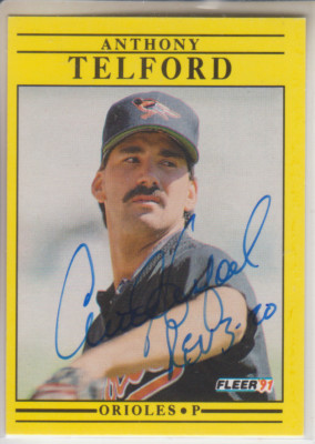 Autographed 1991 Fleer Anthony Telford - Orioles | eBay