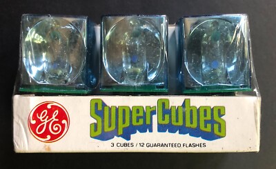 GE Super Cubes SEALED 3-pack Flashcubes Flash Bulbs NEW Original ...