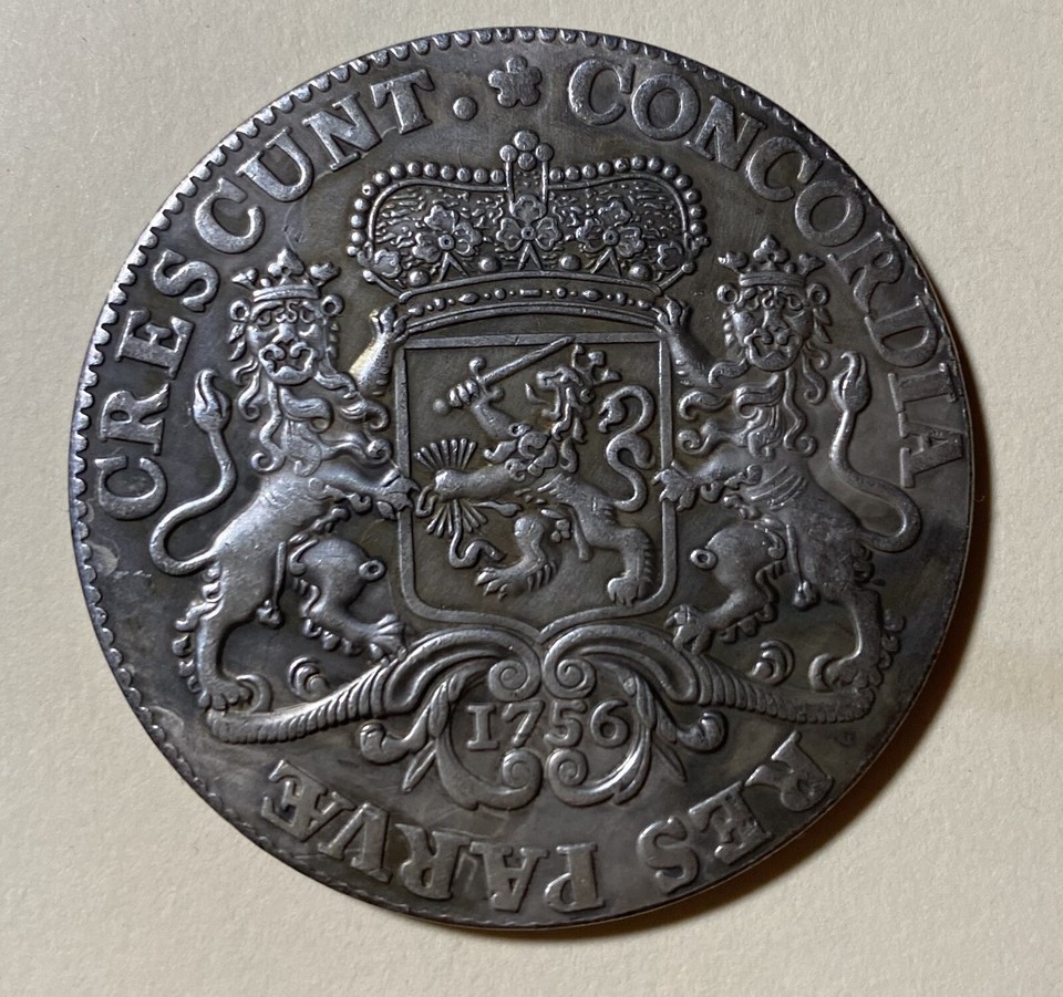 Rare Restrike Coin From The Netherlands Dated 1756. Very Ornate Coin ...