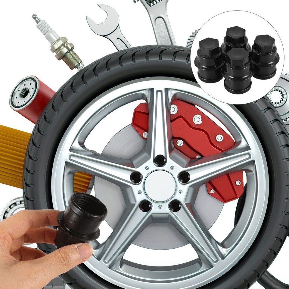 4pcs Lug Nut Cover Tire Lug Nut Cap Trailer Car Wheel Lug Nut Cover ...