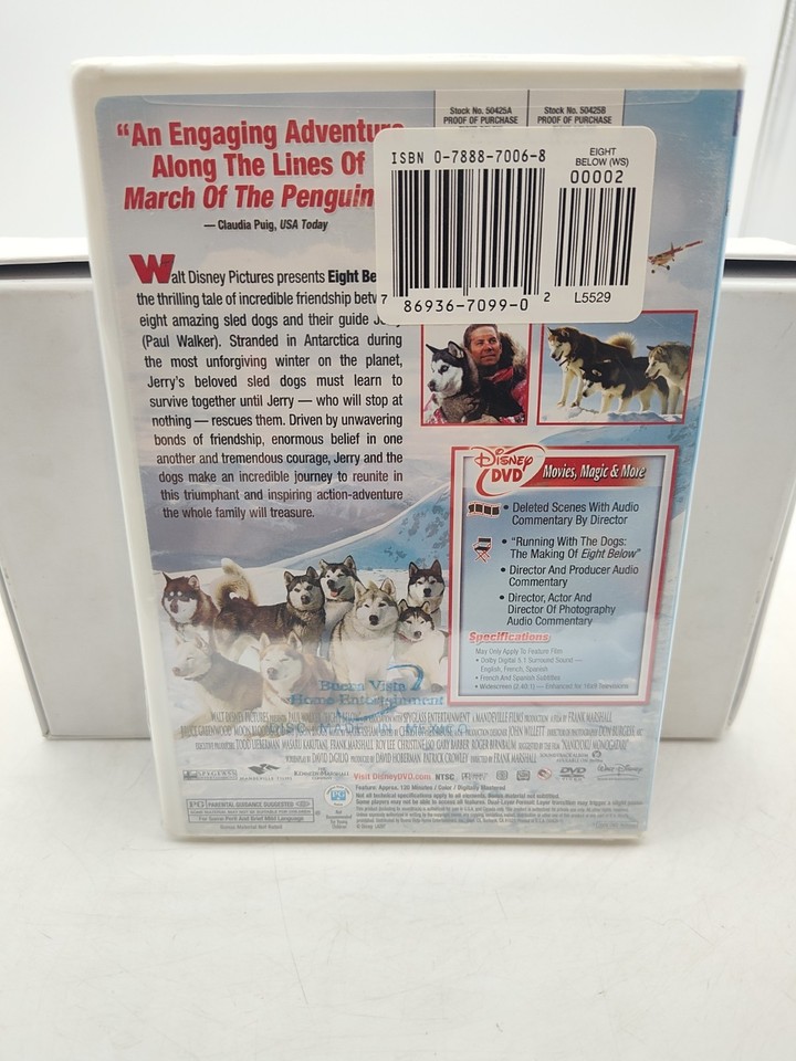 Walt Disney-Eight Below (DVD, 2006) Paul Walker-Brand New Sealed***READ ...