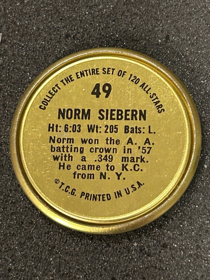 1964 Topps Coins # 49. “ Norm Siebern “ - Ex. to Nm. Condition ! | eBay