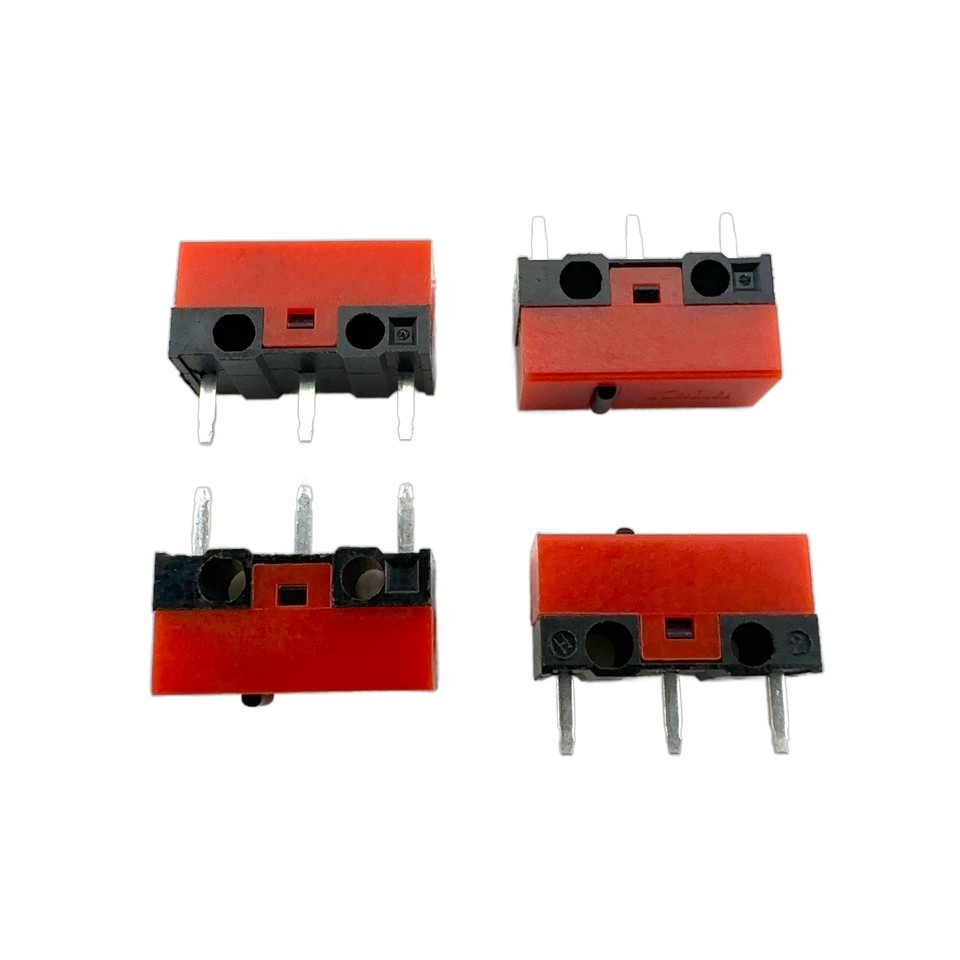 4 Pcs - Kailh Red Shell Black Dot Mouse Micro Switch Replacement - US ...