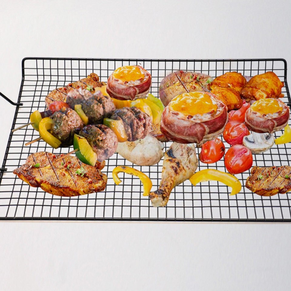 Barbecue Wire Rack Grill Cooling Rack BBQ Accessories Non-Stick Grill ...