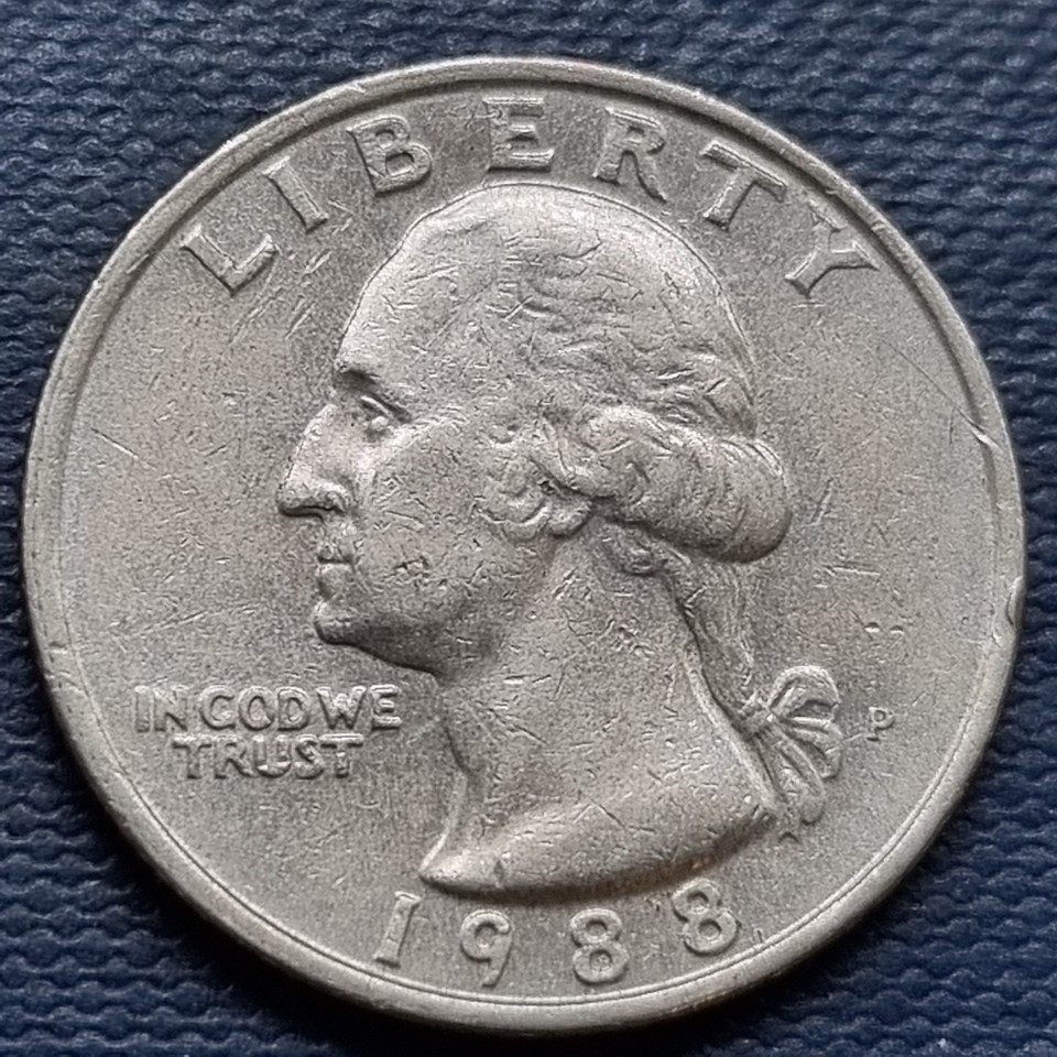 1988 P Washington Quarter - ERROR - Filled Die - Better Grade #94545 | eBay