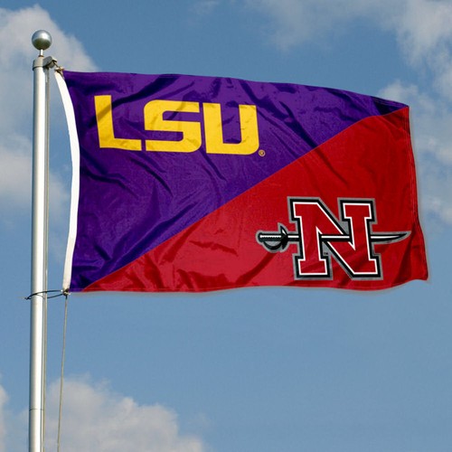 LSU Tigers vs Nicholls State Colonels House Divided 3x5 Flag Banner | eBay