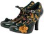 Ruby Shoo »QUINN FLORAL« 50s Riemchen PUMPS High Heels Forest Green ...