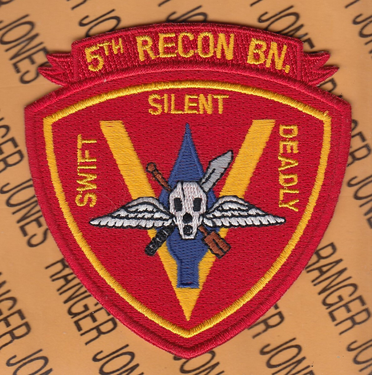 USMC Marine Corps 5th RECON BN. 5th MAR DIV ~3.5" patch c/e #58 | eBay