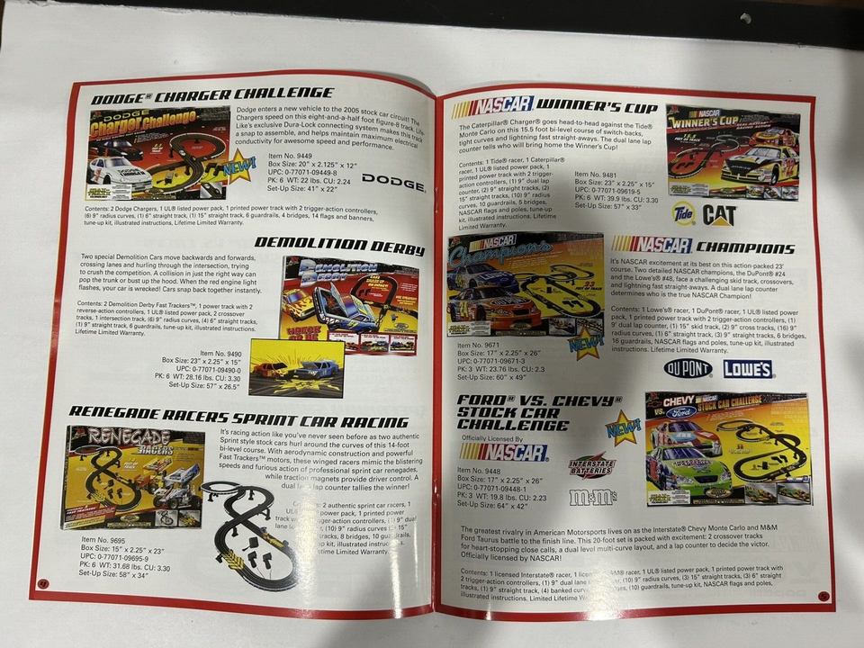 2005 LIFE-LIKE Racing H.O. Slot Car & Accessory Catalog Fast Tracker ...