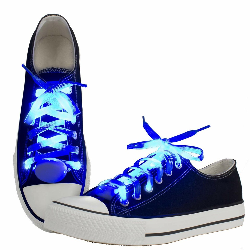 Fashionable LED Glowing Shoelaces RGB Night Light Up Flash Shoestring ...