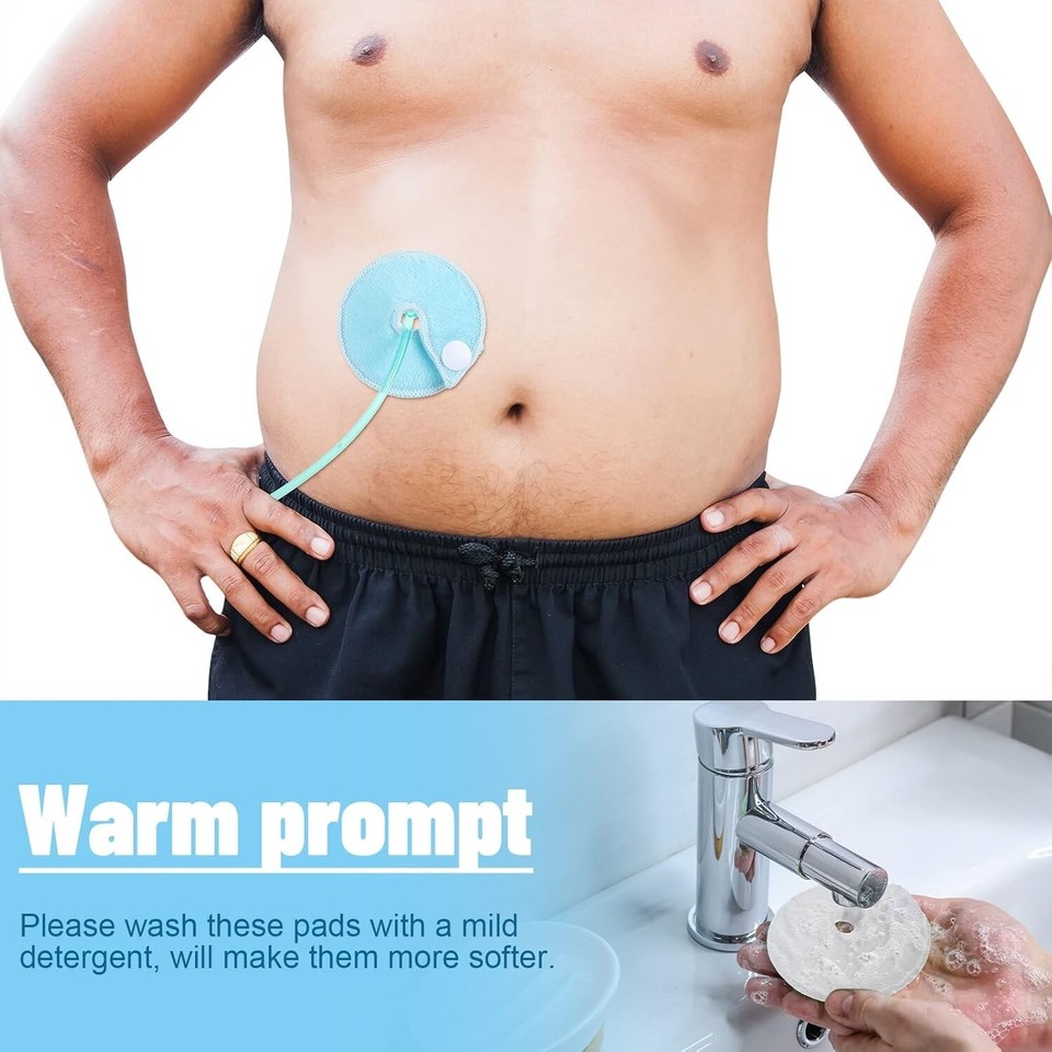 28 Packs Soft g Tube Pads Holder,Abdominal Feeding g Tube Button Cotton ...