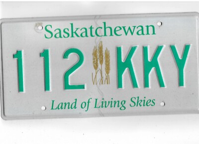 SASKATCHEWAN passenger license plate "112 KKY" | eBay