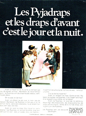 publicité Advertising 0623 1970 pyjadraps Devanlay & les draps d'avant ...