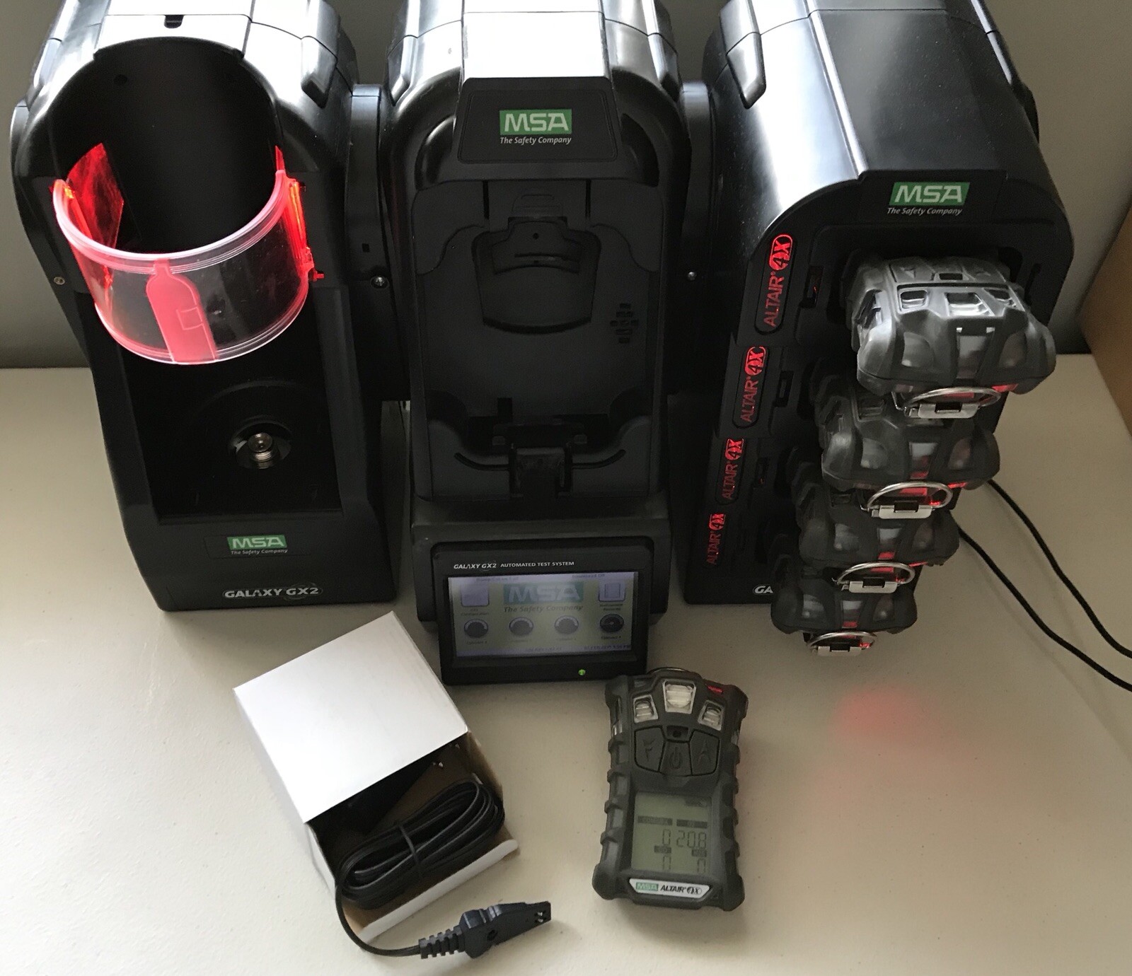 5 MSA Altair 4x Gas Monitors CALIBRATED W/ Gx2 Automated Calibration ...