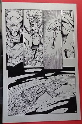 ZEN INTERGALACTIC NINJA NIRA X PAGE 3 MID-90'S ORIGINAL COMIC ART BY ...