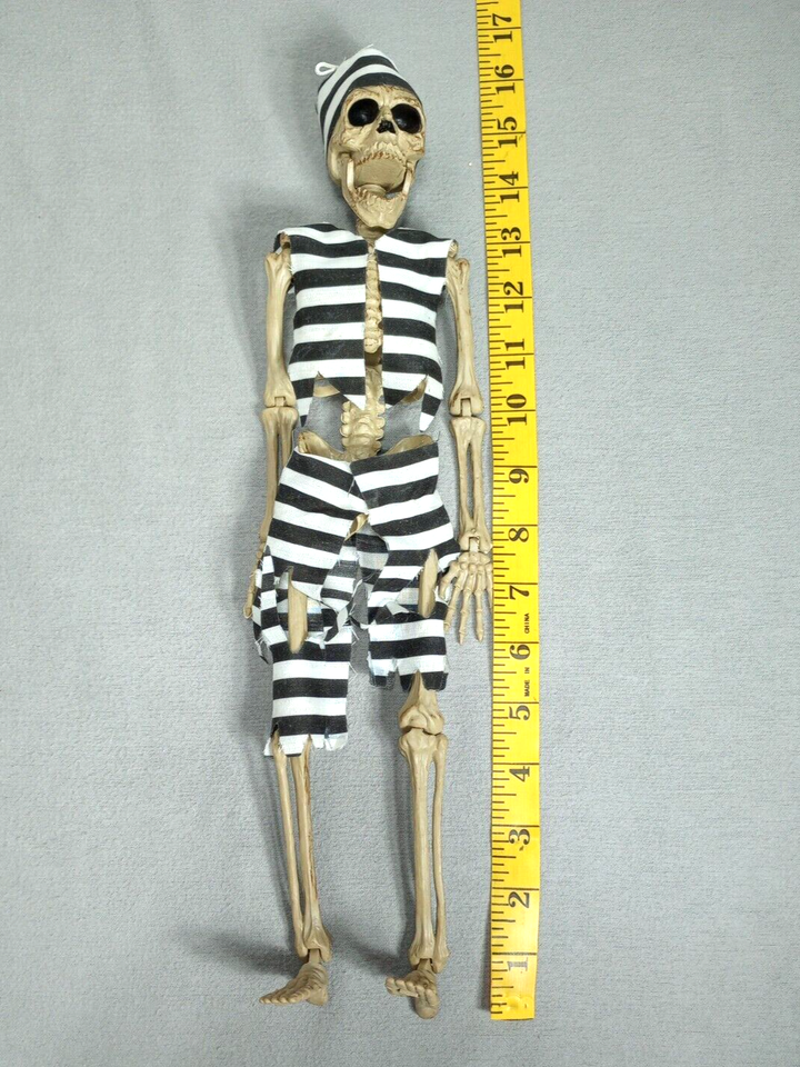 Skeleton Prisoner 15" Halloween Prop Hanging Decor Full Body Joint ...