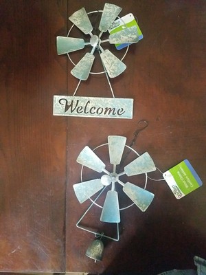 Set Of 2 Welcome Signs Windmill | eBay