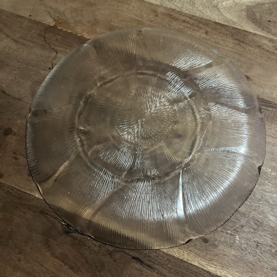 ARCOROC FLEUR CLEAR GLASS TORTE PLATE ROUND PLATTER 13" | eBay