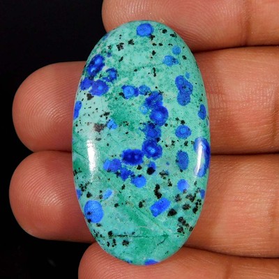 41.70Cts. Natural Gorgeous BlueBird Azurite Oval Cabochon Reiki Healing ...