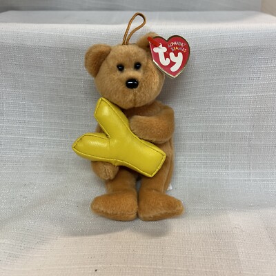 TY Alphabet Beanies Letter Y Bear 6"...NWT Hanging Ornament | eBay