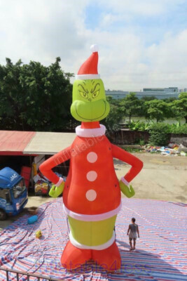 30FT Inflatable Christmas Grinch Xmas Holiday Decoration with Fan and ...