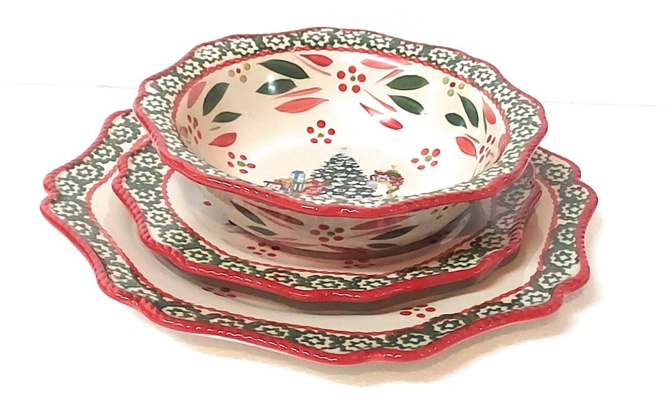 Temp-tations by Tara 12-pc Dinnerware Set (Octagon, Old World Holiday ...