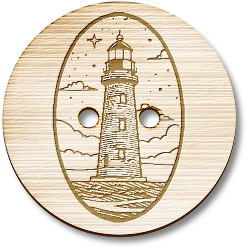 'Lighthouse Above The Sea' Wooden Buttons (BT043823) | eBay
