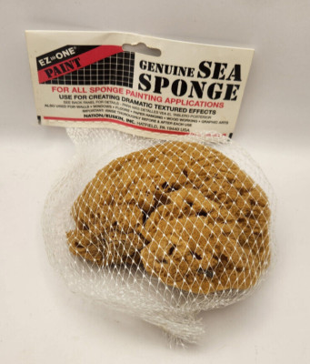 EZ One Paint Genuine Sea Sponge for Painting Applications USA 6" x 6" x ...