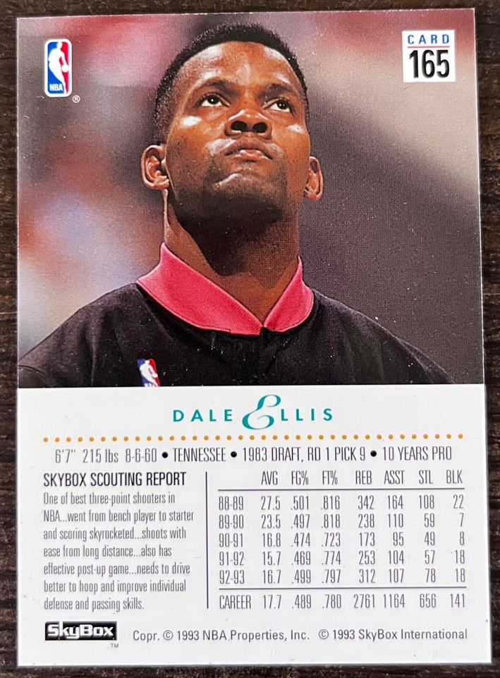 1993-94 SkyBox Premium #165 Dale Ellis San Antonio Spurs NBA Basketball ...