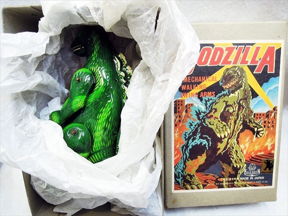Tinplate Spring Walking Godzilla Green Billiken from JAPAN | eBay