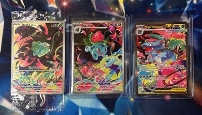 MEGA EVOLUTION MEGA VENUSAUR EX SIR 177 + Ivysaur IR 134 + Bulbasaur ...